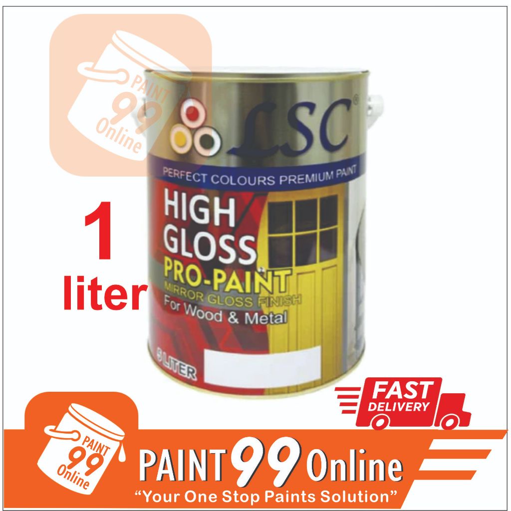 LSC 1L HIGH GLOSS PAINT/CAT MINYAK FOR WOOD & METAL 🌟BUATAN MALAYSIA🌟 ...