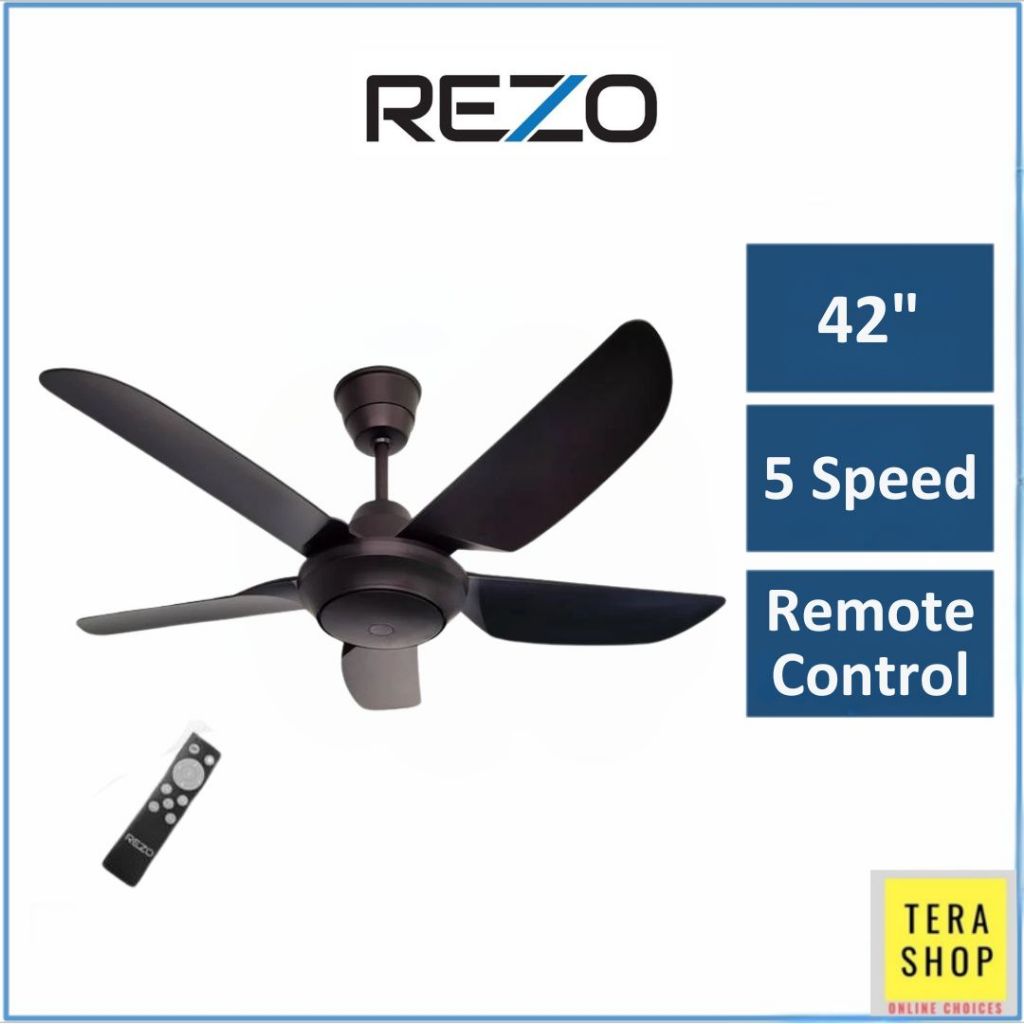 Rezo Heavy Duty AC Motor 42” Ceiling Fan Remote Control AX 42 | Shopee ...