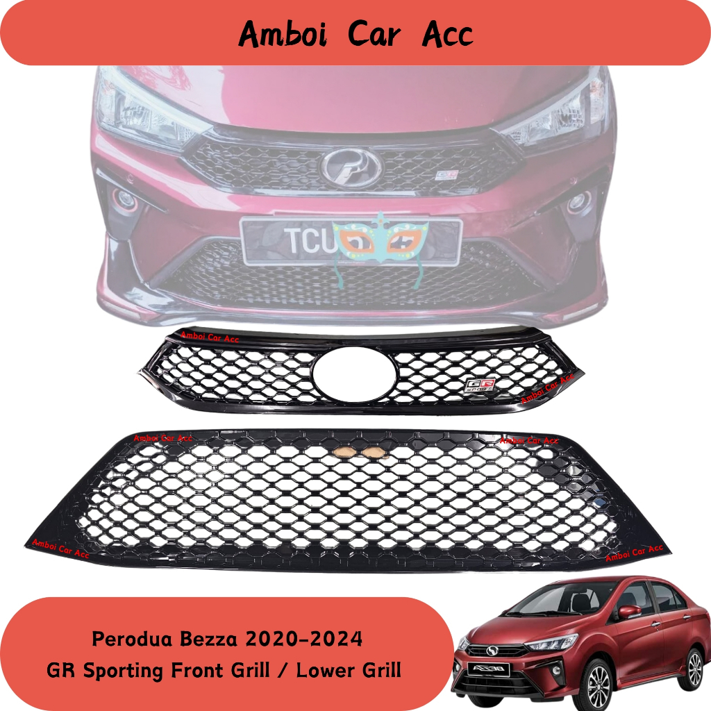 Perodua Bezza 2020-2024 GR Sporting Front Grill / Lower Grill | Shopee ...