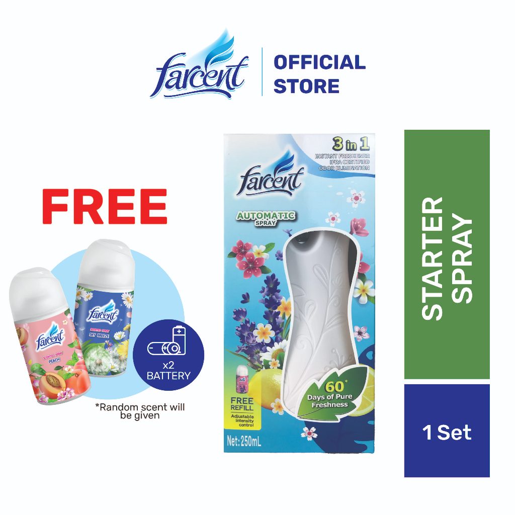 Farcent Automatic Scented Starter Spray Dispenser Refill Air Freshener ...