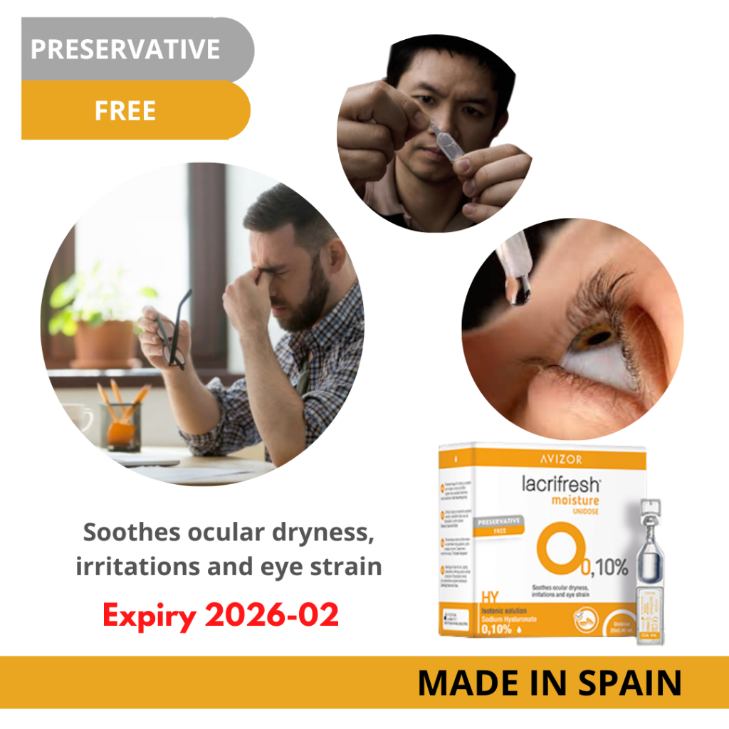 Avizor Lacrifresh Moisture 0.10% Unidose Eye drops (20 vials/Box ...