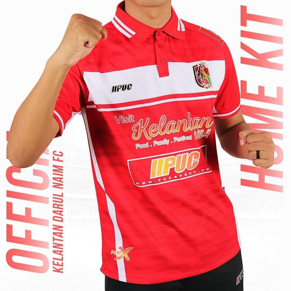 PUC Kelantan Darul Naim FC (KDN FC) Player Kit HOME - RED | Shopee Malaysia
