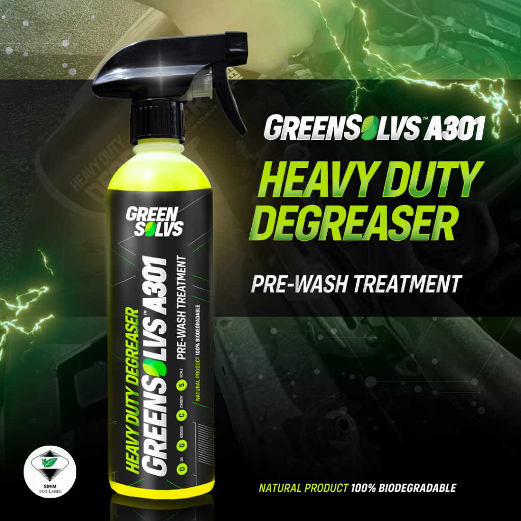 GreenSolv A301 Heavy Duty Degreaser – Car & Motor Chain Cleaner Spray ...