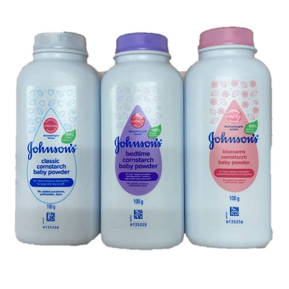 Johnson's Baby Powder 100G Cornstarch (Classic / BLOSSOMS / BEDTIME ...