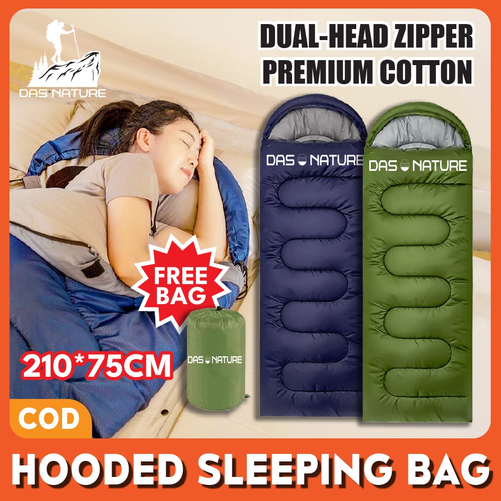 Das Nature™ Premium Sleeping Bag Outdoor Hooded Sleep Bags Camping ...