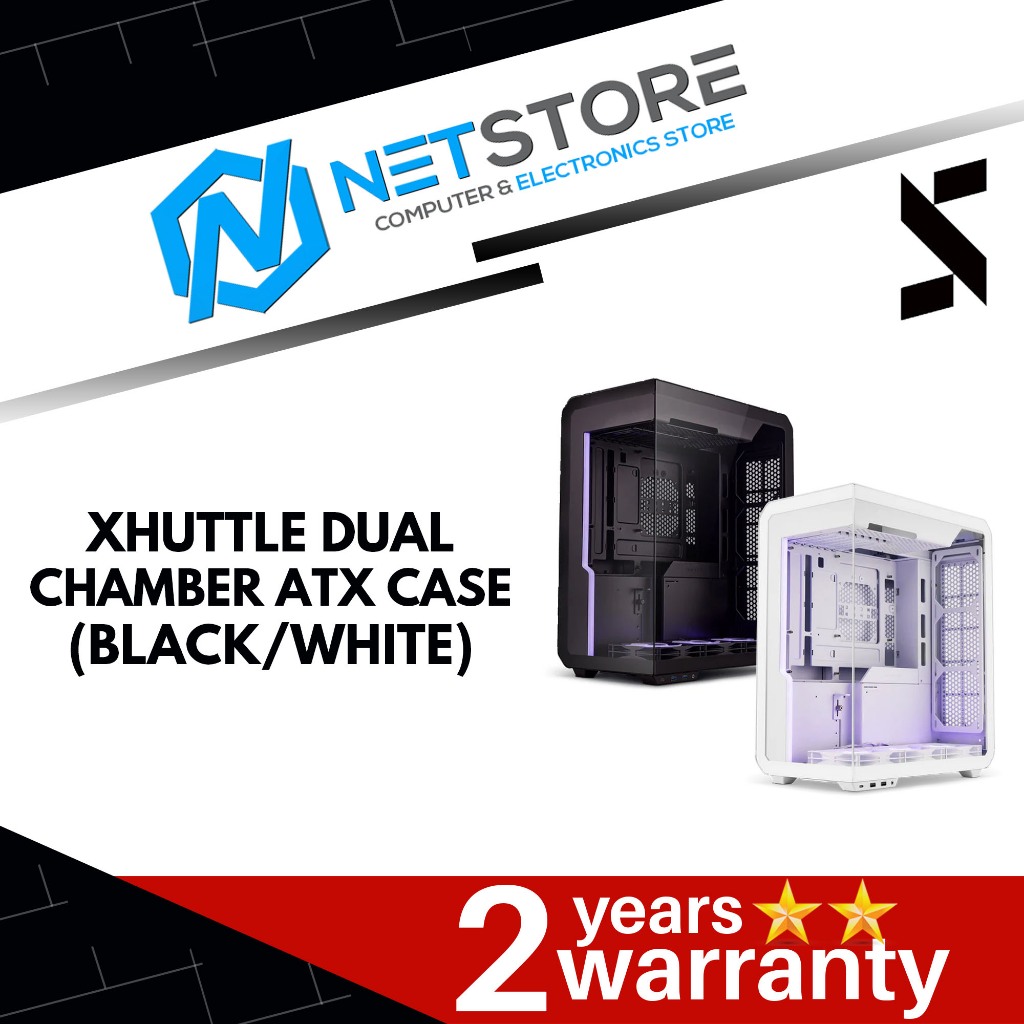 SSUPD XHUTTLE DUAL CHAMBER ATX CASE (BLACK/WHITE) | Shopee Malaysia