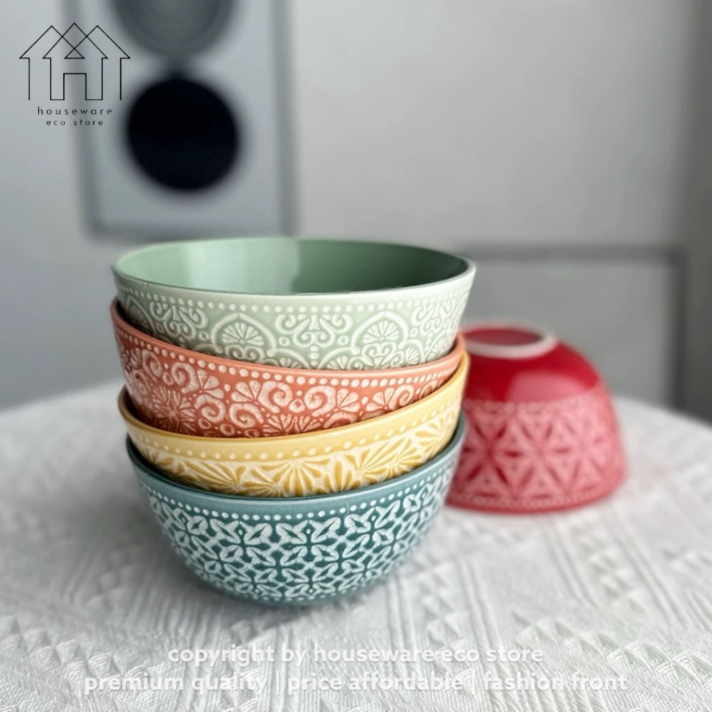 MIYA Style Rice Bowl Porcelain Bowl Ceramic Bowl Mangkuk Keramik Soup ...