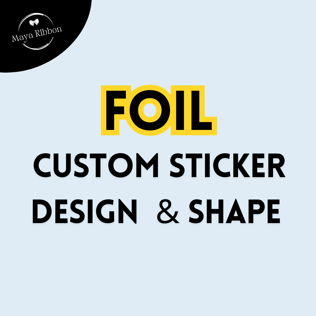 FOIL Custom Design and Shape Sticker Label | Shopee Malaysia