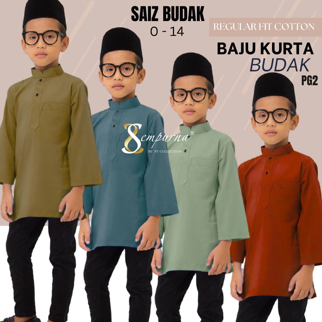{ KURTA BUDAK } KURTA SEMPURNA SLIM FIT COTTON BUDAK WARNA BRICK SAGE ...