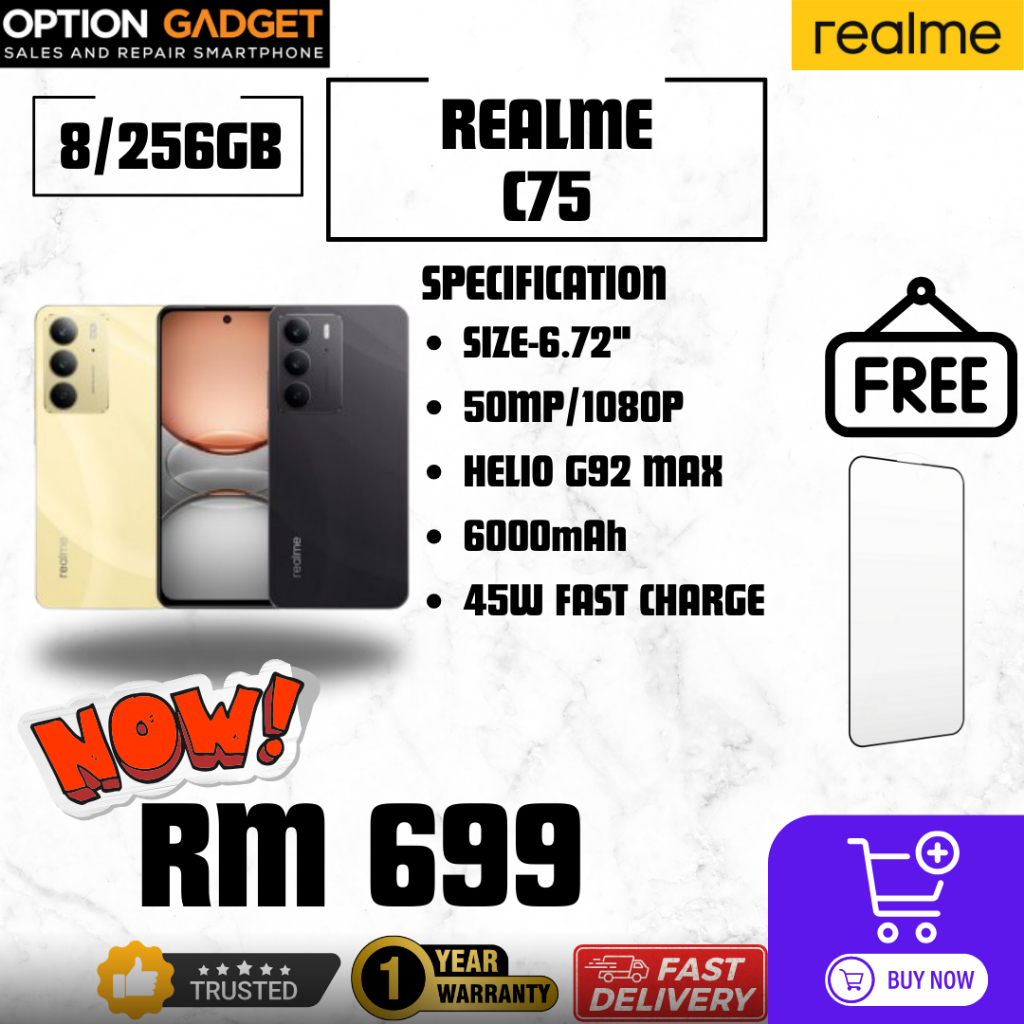 Realme C75 Rugged Smartphone | Mediatek Helio G92 Max | 6.72" IPS LCD ...