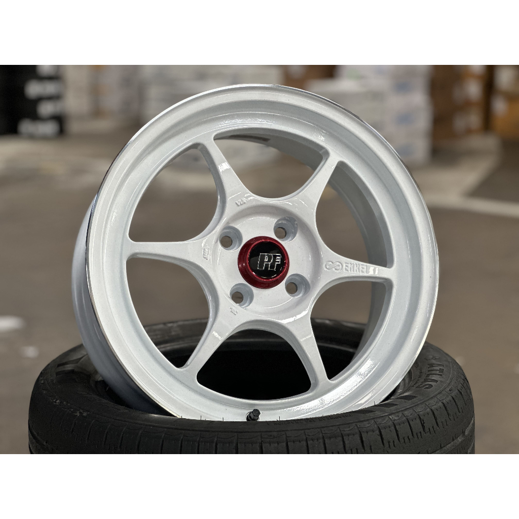 NEW 16X7J Enkei PF06 Japan Rim (set of 4) White 4X100 for City Jazz Vios Yaris Myvi Mazda 2 ...