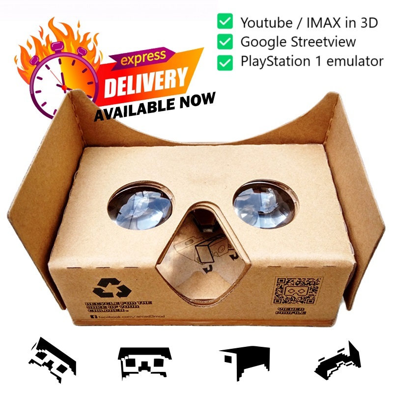 Classic 3D VR 360º viewer Google Cardboard V2 for Android iPhone smartphone virtual reality ...