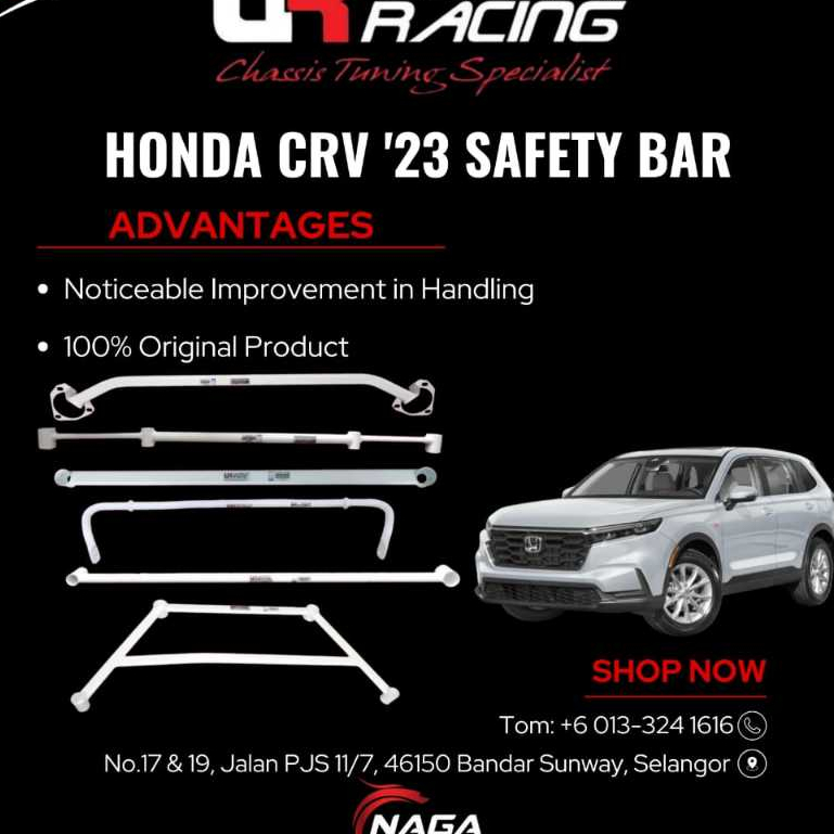 ULTRA RACING SAFETY BAR HONDA CRV RS3/RS5 '23+ FRONT STRUT/ENGINE BAR ...