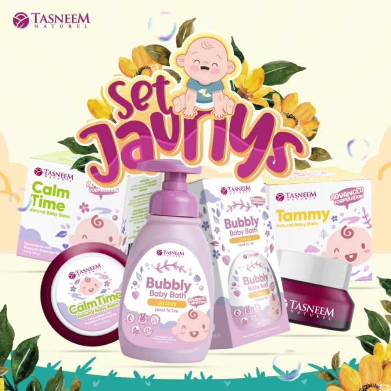 Set Oil Tasneem Baby Cream Minyak New Born Krim Mandian Kuning Bayi ...
