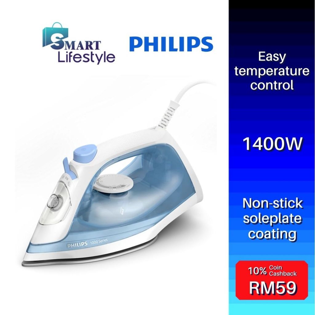 Philips 1000 Series 1400W Steam Iron DST1010/20 | Shopee Malaysia