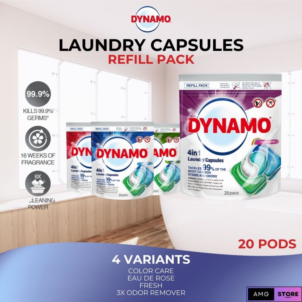 [PEK JIMAT] REFILL PACK DYNAMO 4IN1 LAUNDRY CAPSULES 10ML*20PCS REFILL ...