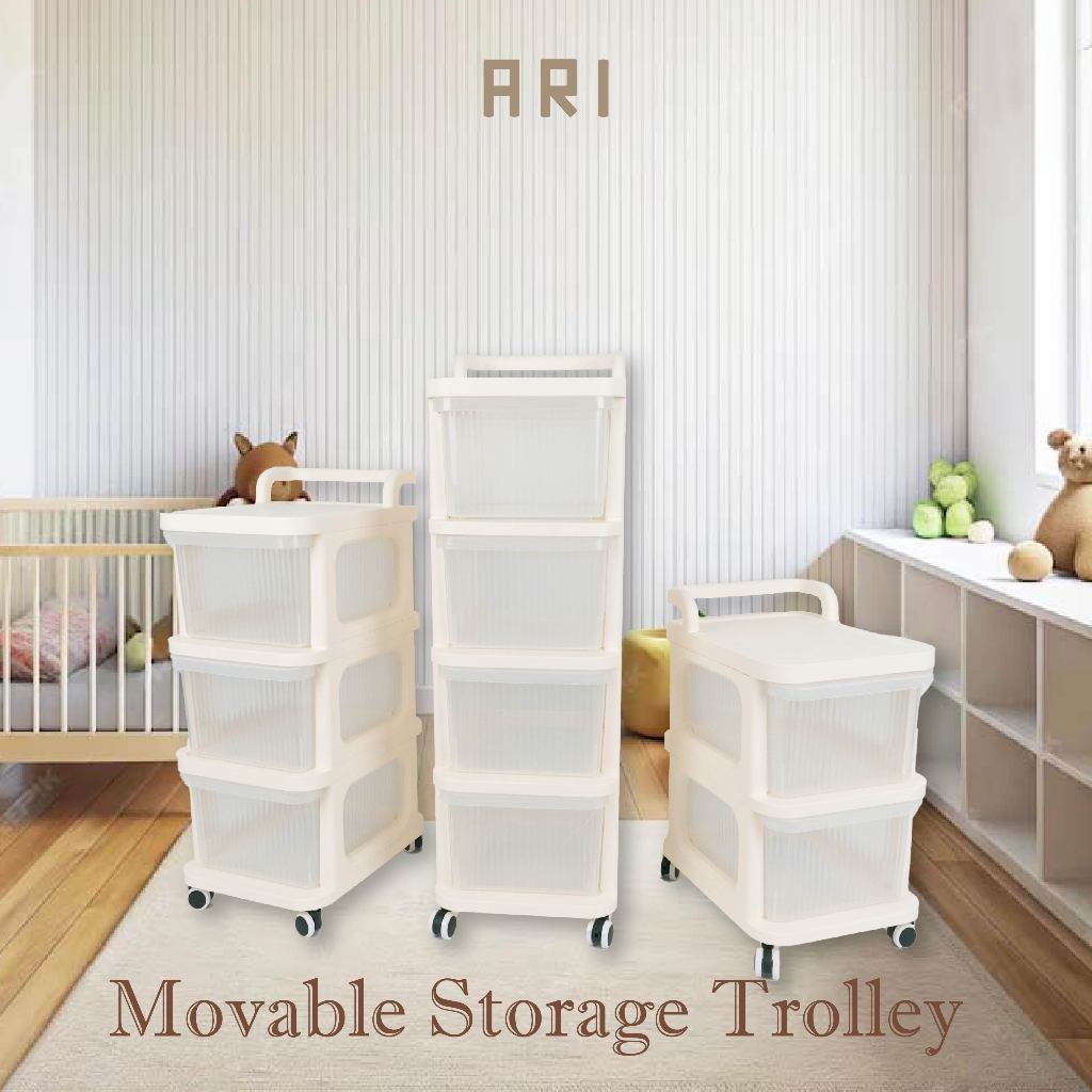Muji Trolley Rack Drawer Cabinet Stroller Baby Storage Rack Cabinet ...