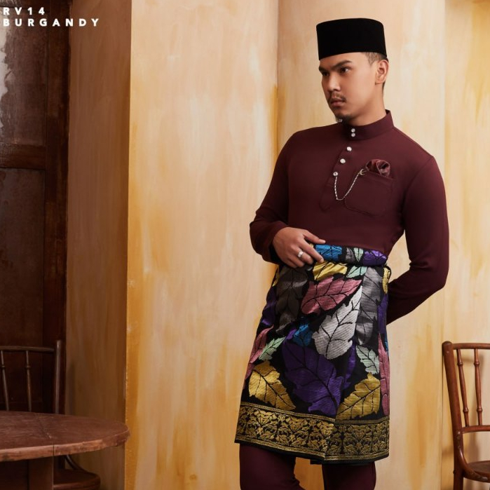 BAJU MELAYU REVUELTO ( BURGUNDY ) ELRAH EXCLUSIVE 2024 | Shopee Malaysia