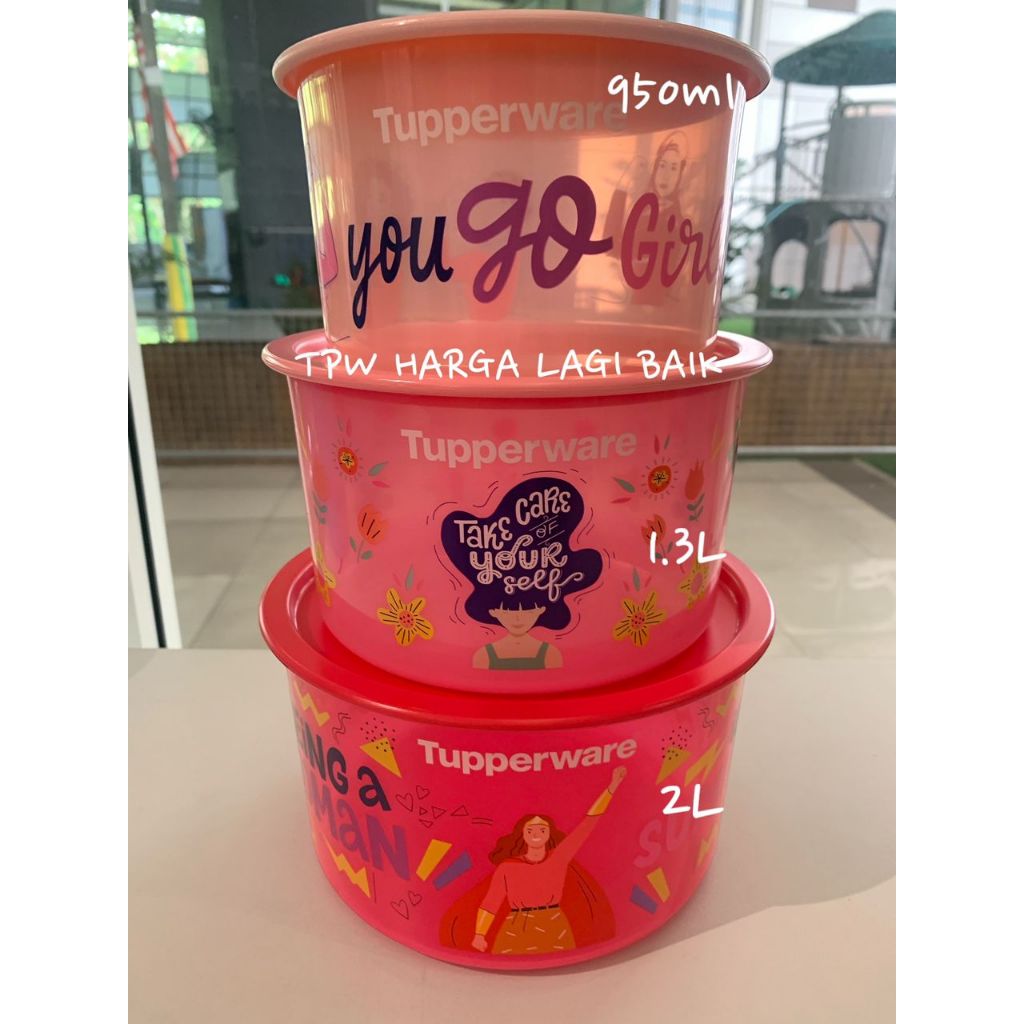 Tupperware One Touch (OT) Topper Girl Power (3pcs) | Shopee Malaysia