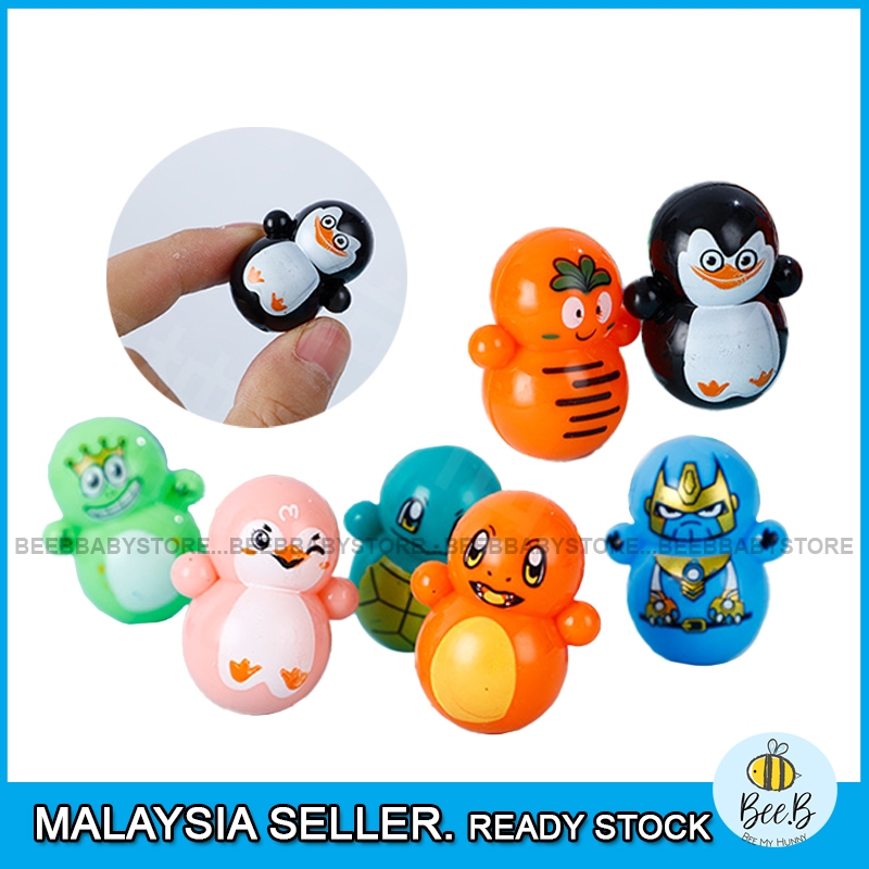 Kids Mini Cartoon Tumbler Toy Roly Poly Toys Kids Baby Tiktok Funny ...