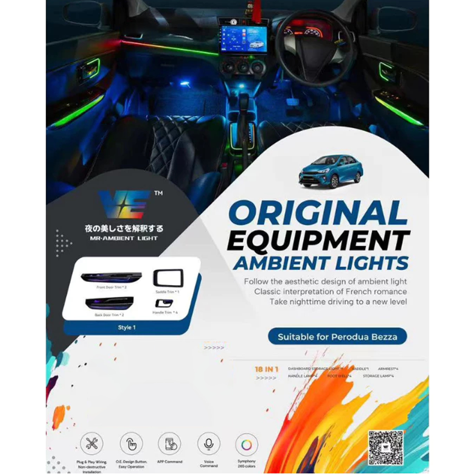 (AMBIENT LIGHT OEM) Perodua Myvi Bezza 2016-2024 Car Interior Ambient ...