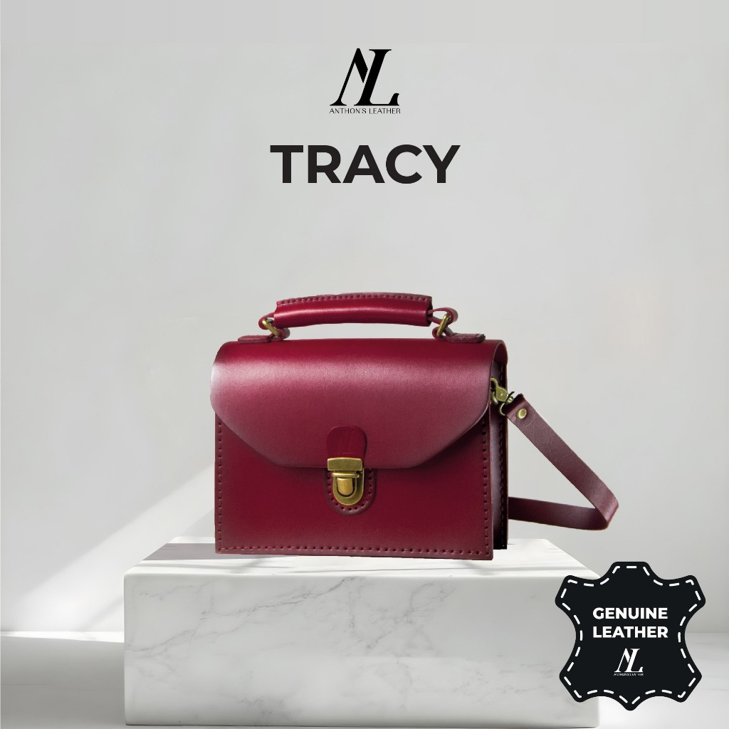 TRACY GENUINE LEATHER by Anthon's Unisex Leather Bag | Shopee Malaysia
