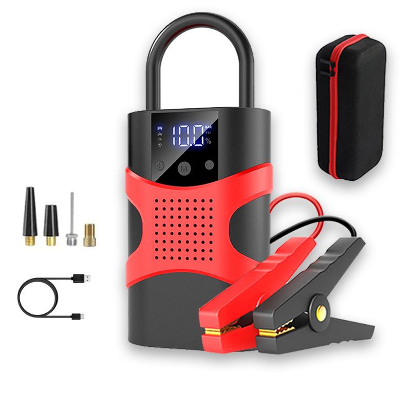 Car Jump Starter Air Pump R68 Multi-Function 4In1 Air Compressor Power ...
