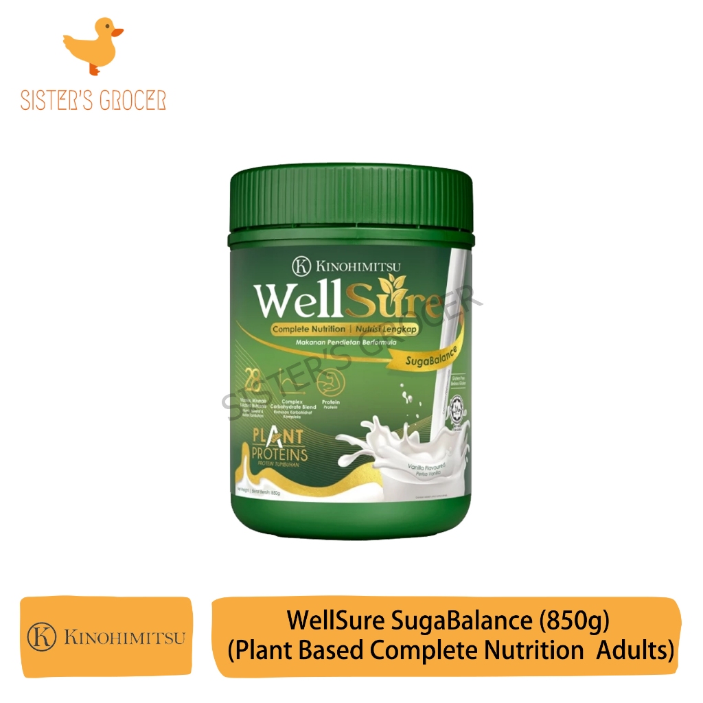 Kinohimitsu WellSure SugaBalance (850g) (Plant Based Complete Nutrition ...