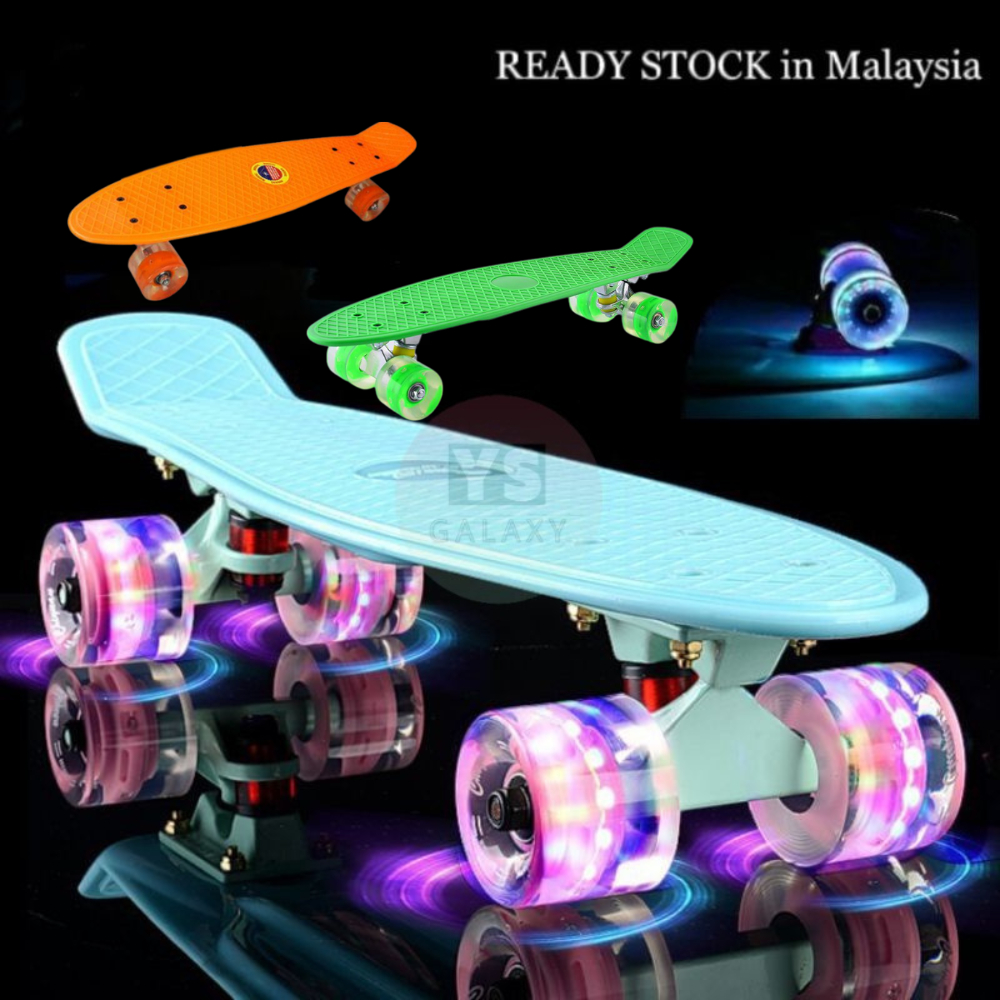 [Clarence] Penny Banana Board Skateboard 22 inch PU Wheel with Light ...