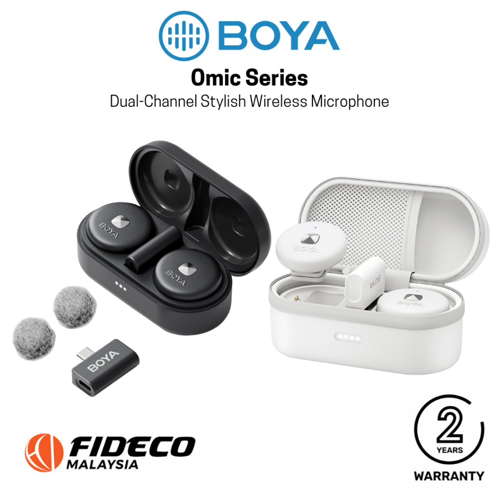 Boya Omic Series Dual-Channel Stylish Wireless Microphone | Shopee Malaysia