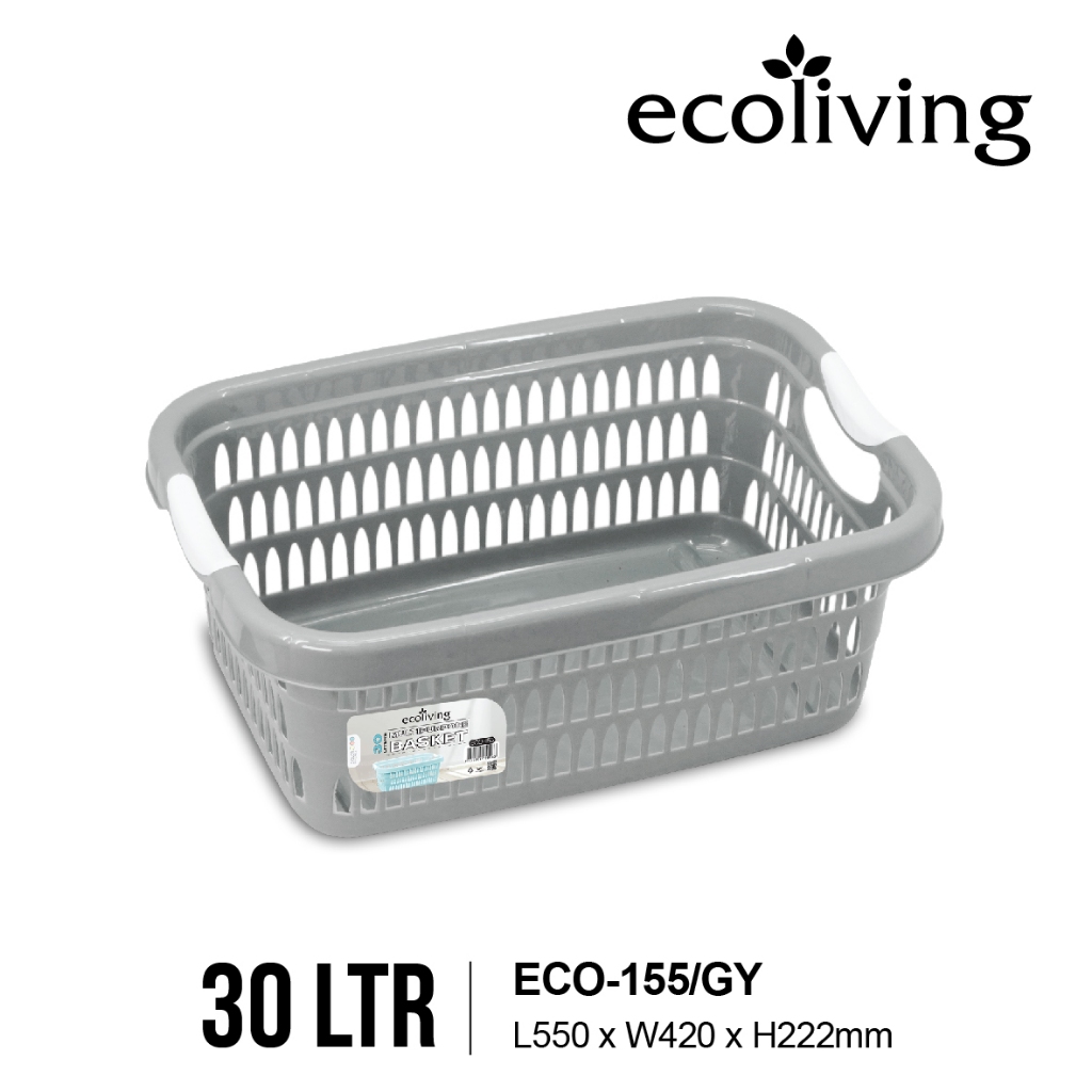 ECO LIVING 12/20/30 Liters Multi-Purpose Rect. Laundry Basket With ...