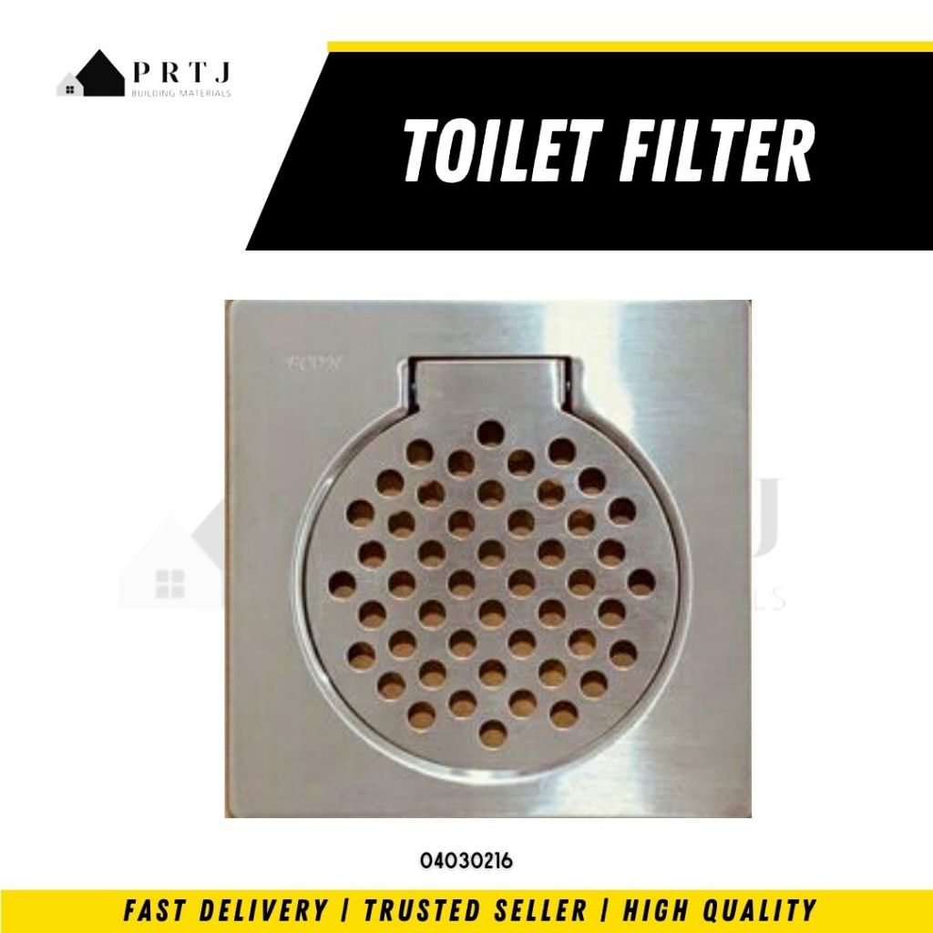 TOILET FILTER STAINLESS STEEL / TAPIS LUBANG AIR TANDAS BESI 6"X6 ...
