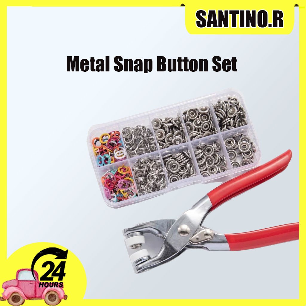 New Metal Snap Button Set Colorful Hollow Five-Claw Buckle Installation ...