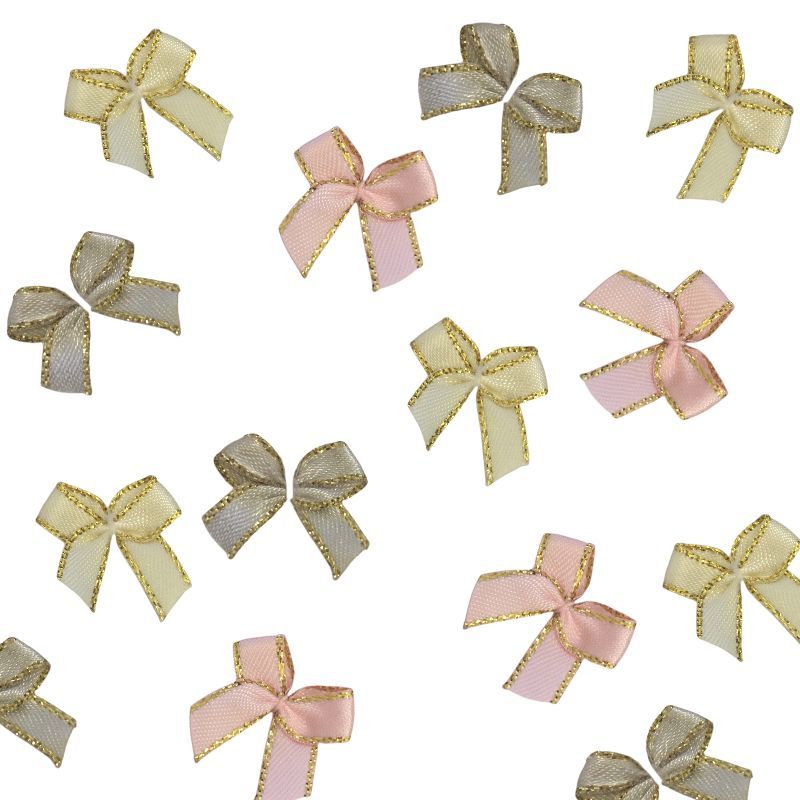 50pcs 2x2cm satin ribbon mini ribbon gold ribbon doorgift ribbon bow ...