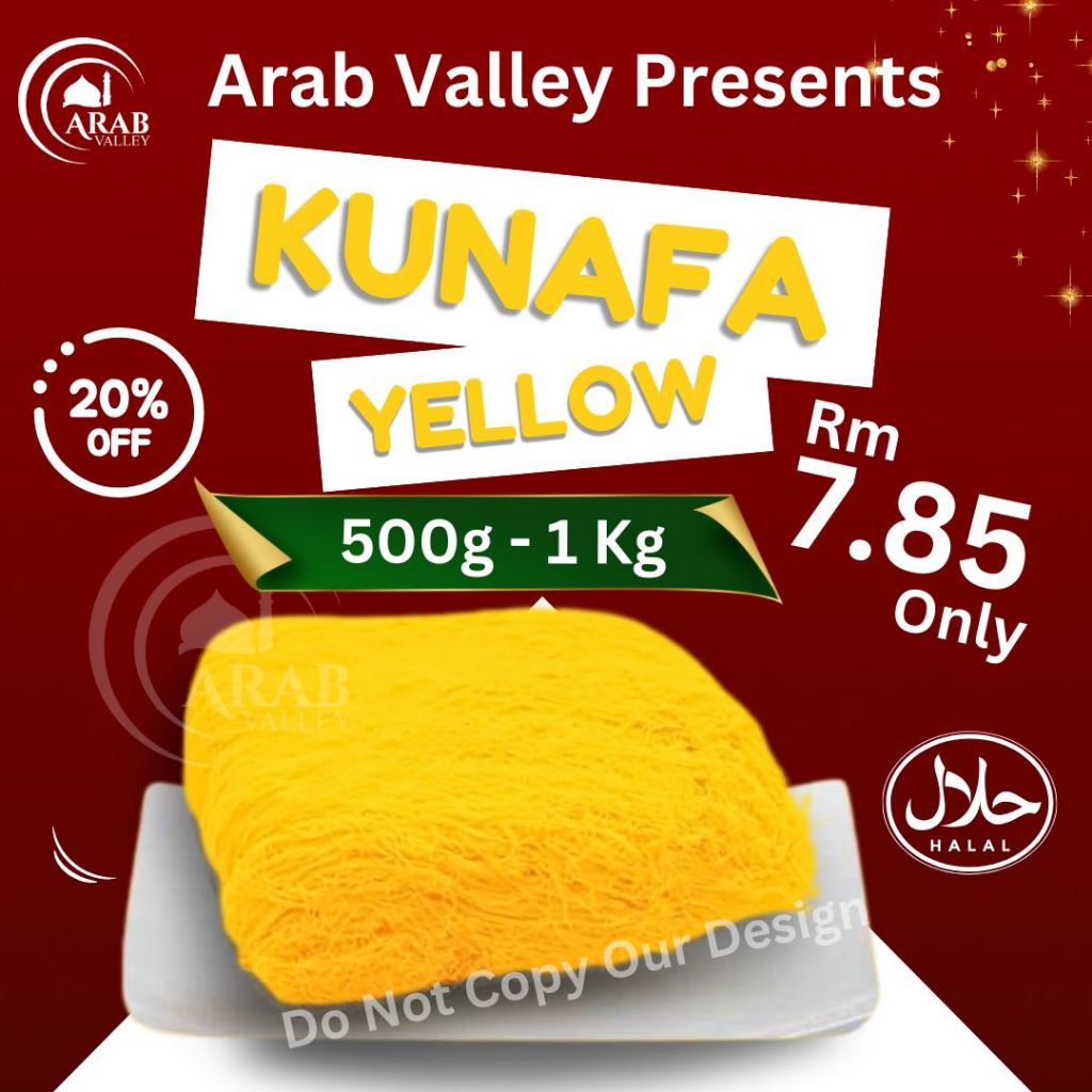 Yellow Kunafa Dough Delicious Taste Original Product 500g - 1 Kg Kunafa ...