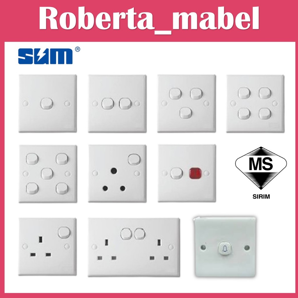 SUM/SIEMENS SWITCHES WITH SIRIM 13A 1G / 13A 2G / 15A / 20A / 1G1W ...