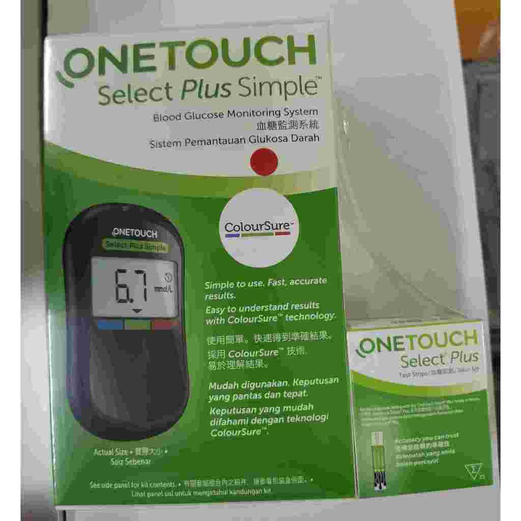 ONE TOUCH SELECT PLUS SIMPLE ULTRA PLUS FLEX GLUCOSE METER WTIH 25 ...