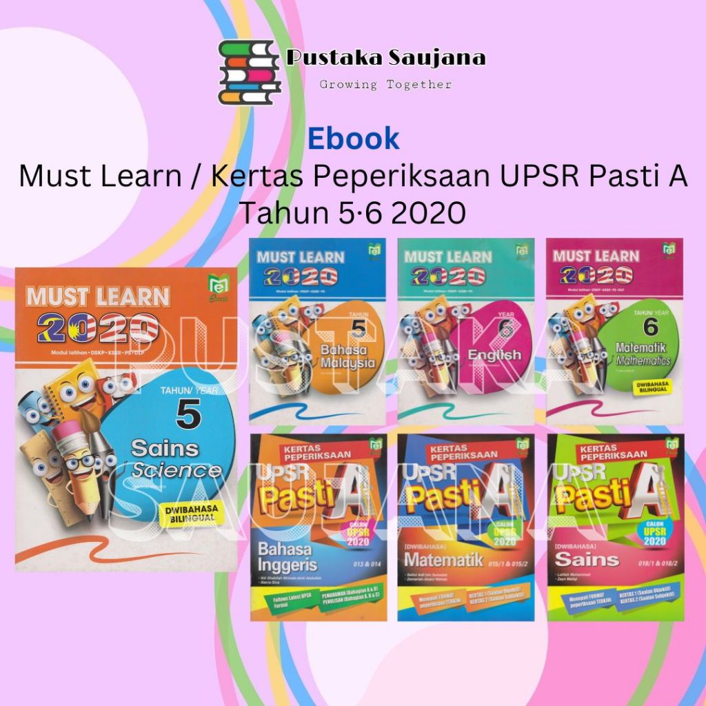 [Saujana] MASSLEARN Must Learn 2020 / Kertas Peperiksaan UPSR Pasti A 2020 (Clear Stock ...