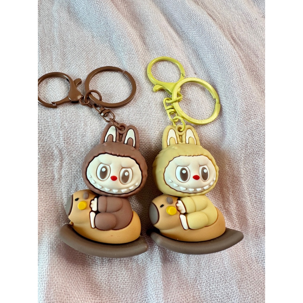 Labubu + Cabybara key chains | Shopee Malaysia