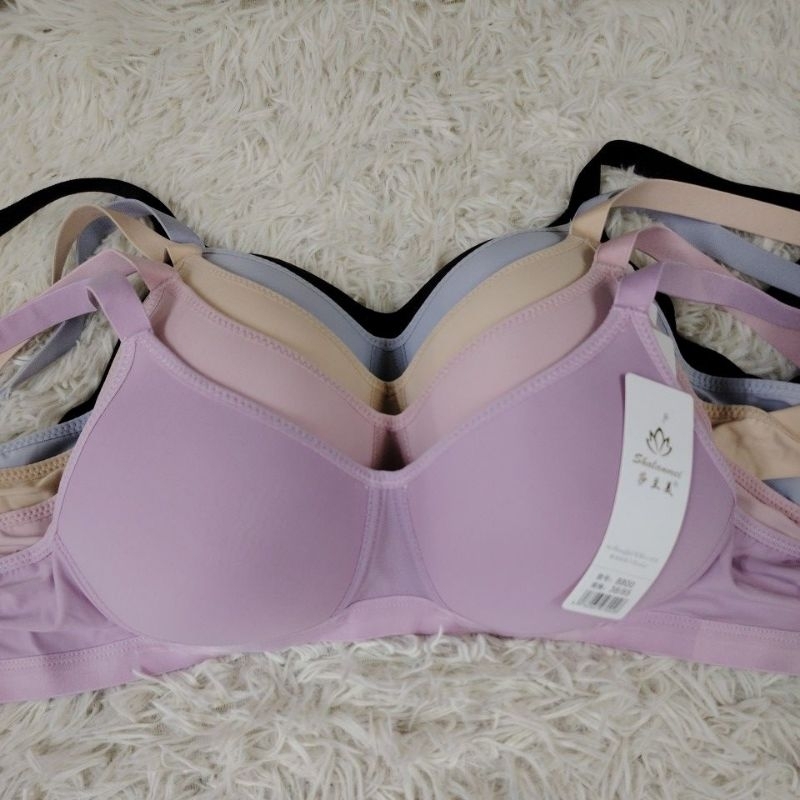 8800 Women full B cup bra cover zero burden light weight wireless seamless nude bra | Shopee ...