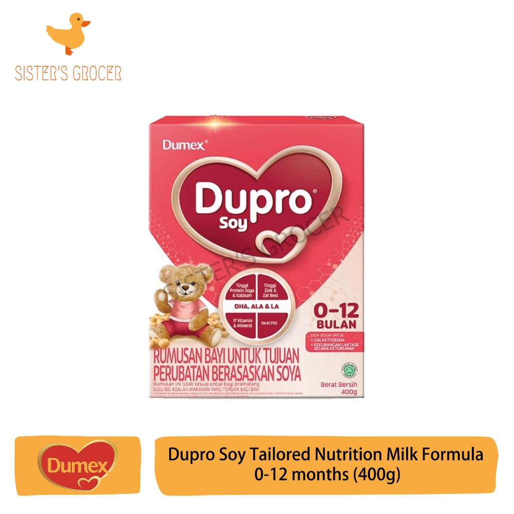 Dumex Dupro Soy Tailored Nutrition Milk Formula 0-12 months (400g ...