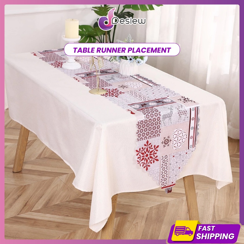 2025 Decor Table Runner Tree Long Table Runner Placement Restaurant ...