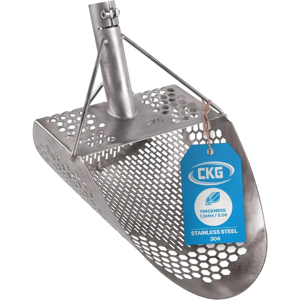 CKG Sand Scoop for Metal Detecting Heavy Duty Sand Sifter Scoop ...