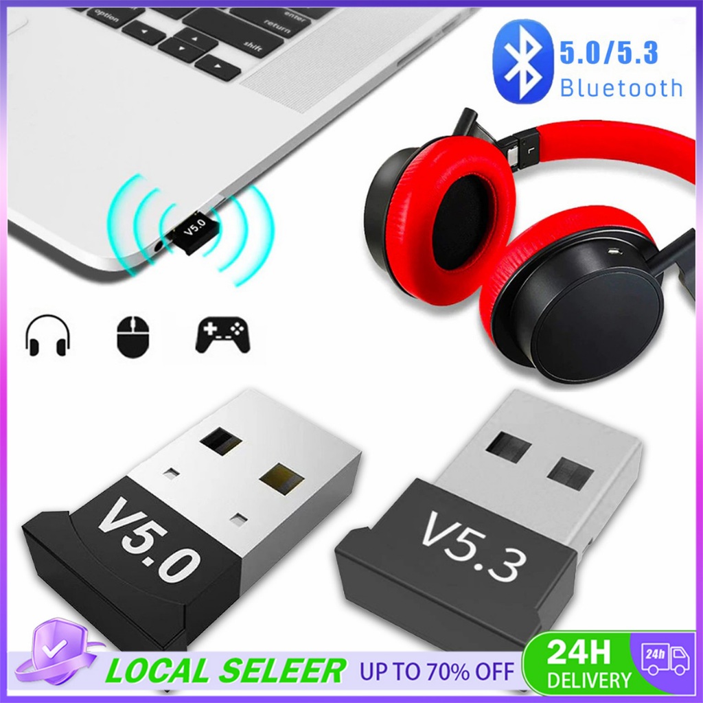 Bluetooth Adapter 5.0/5.3 USB Transmitter Wireless Bluetooth Receiver ...