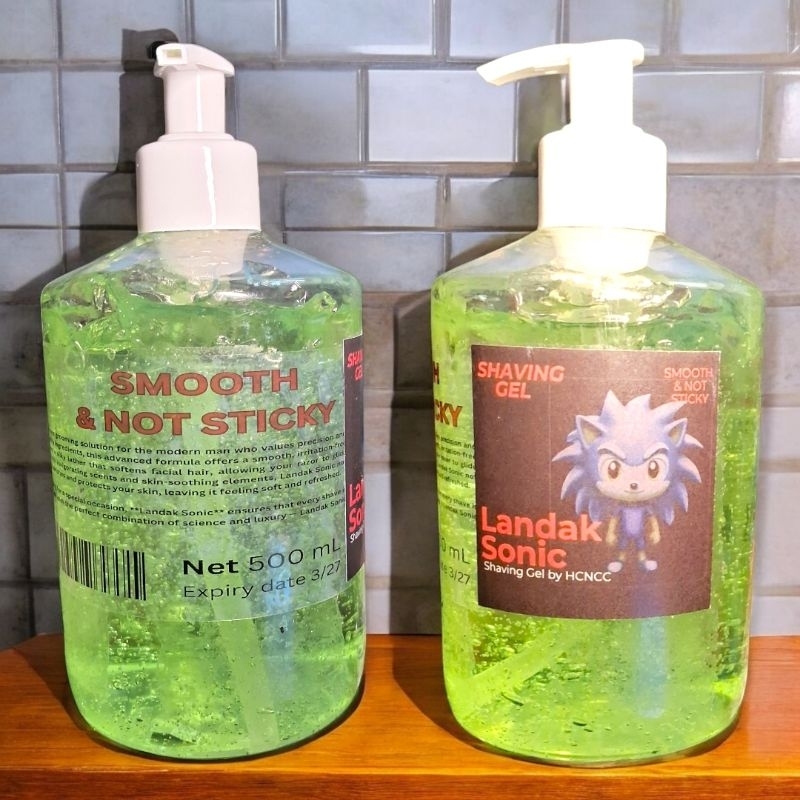 Landak sonic shaving Gel 500 ml by HCNCC, Gel pencukur ( Aloe vera ...
