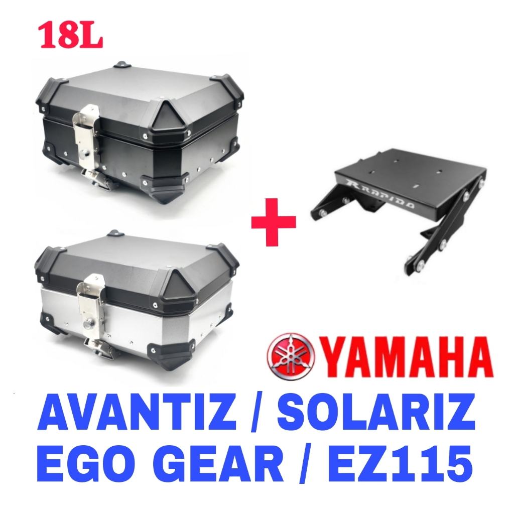 Monorack RAPIDO Box Alloy 18L Aluminum Yamaha Ego Gear Avantiz Solariz ...