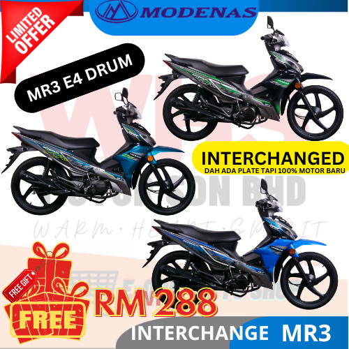 Modenas KRISS MR3 V3 Euro 4 Drum - (INTERCHANGED) MOPED 110cc - Motor ...