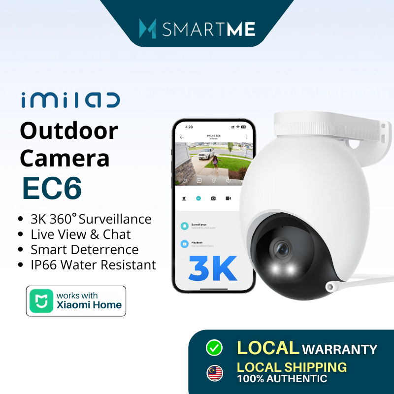 IMILAB EC6 3K WiFi 6 Plug-in Spotlight Outdoor Camera | IP66 Weatherproof works with Xiaomi Home ...