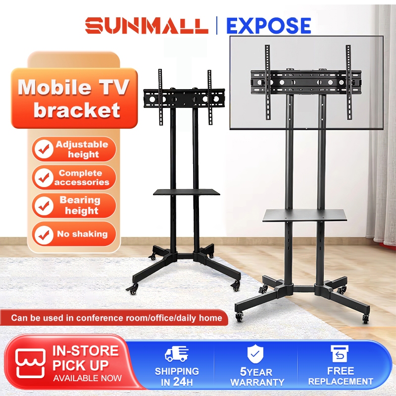 TV Stand with Wheel TV Bracket Adjustable Bracket Monitor Stand Mobile ...