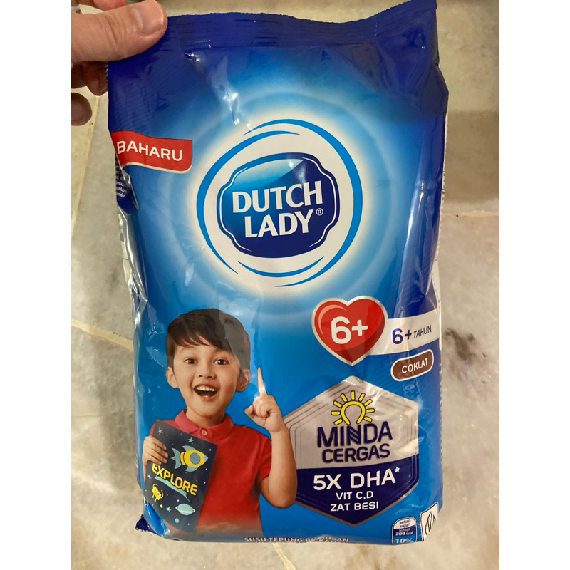 dutch lady 850g coklat 5x DHA MILK POWDER ( for brain , memory dan ...